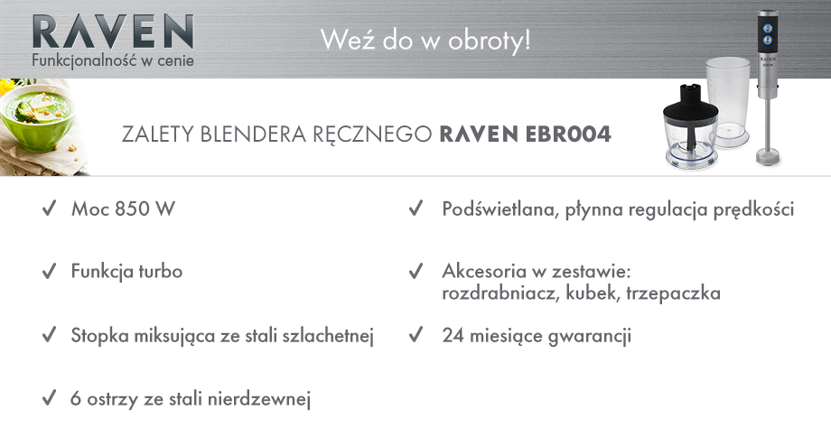 RAVEN EBR004, Blender - cena i opinie - OleOle!