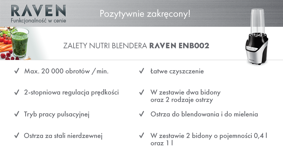 RAVEN ENB002, Blender kielichowy - cena i opinie - OleOle!