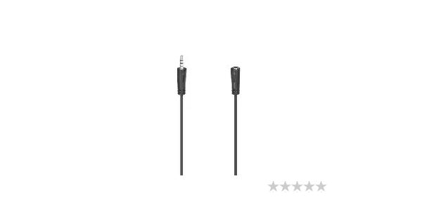 Hama 00200734 Przedłużacz jack 3,5mm 1,5m Czarny, Kabel analogowy audio ...