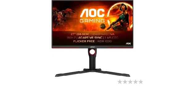 AOC Q27G3XMN/BK 27" 2K VA 180Hz 1ms Gamingowy, Monitor LED - cena i ...