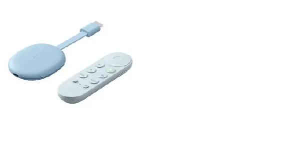 Google Chromecast 4.0 z Google TV Sky Blue, Odtwarzacz multimedialny ...