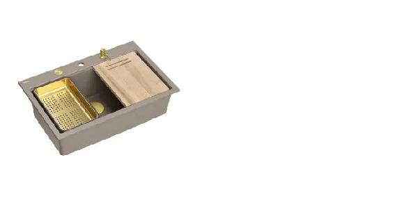 Quadron MARC 110 HQM7650U4_PVDG1 Granitowy Soft taupe/Złoty ...