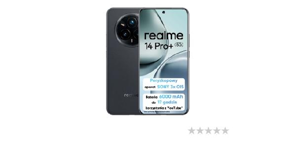realme 14 Pro+ 5G 8/256GB Funkcje AI 6,83" 120Hz 50Mpix Szary, Smartfon ...